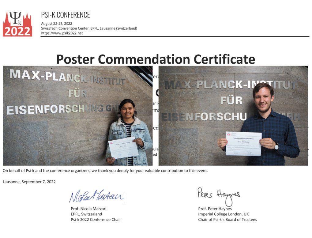 Sheuly Ghosh und Florian Deißenbeck gewinnen Posterpreise